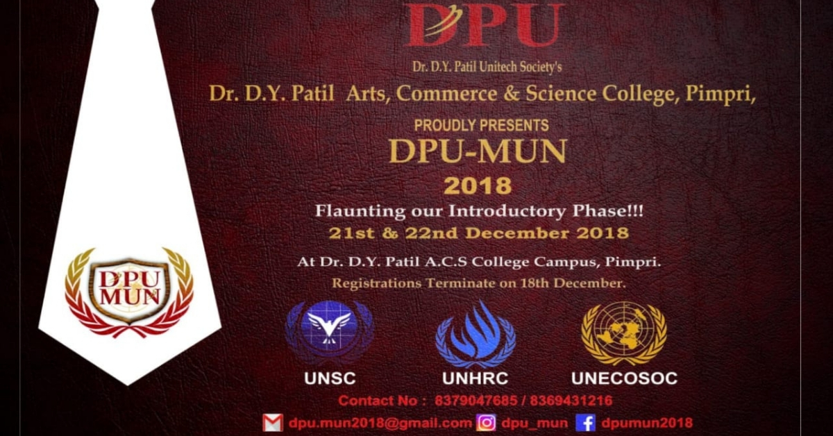 DPU Model United Nations | 21st - 22nd December