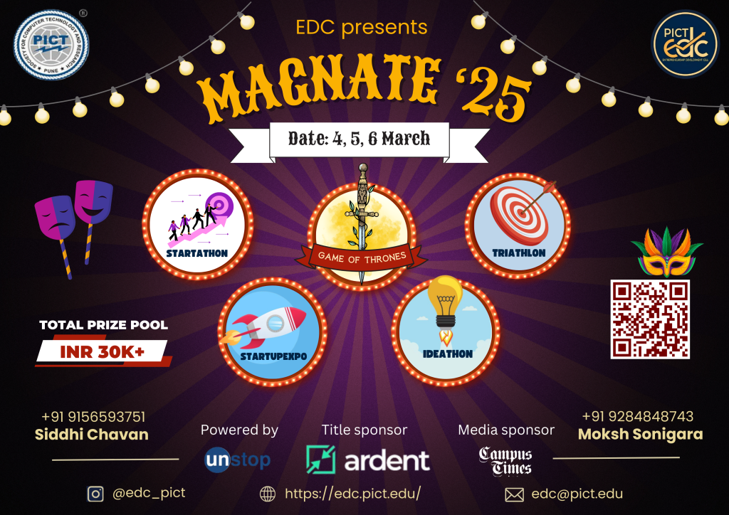 PICT EDC MAGNATE ‘25: Dare to Disrupt, Strive to Succeed - Campus Times ...