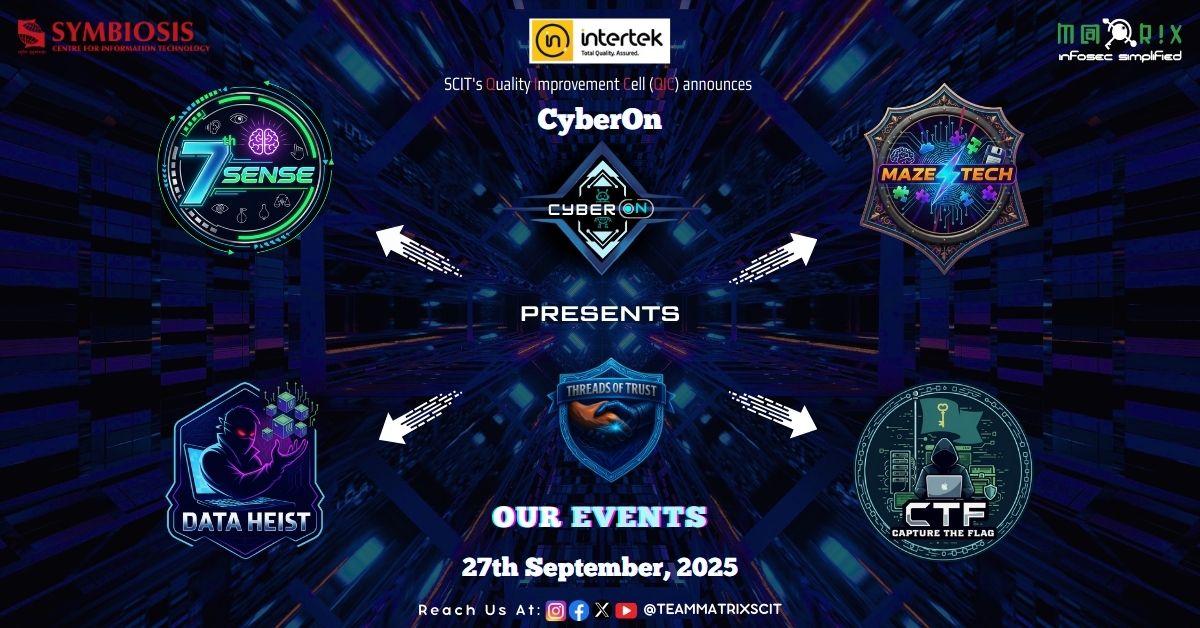 Cyberon 2025 Pune: Threads of Trust | SCIT Cybersecurity Festival